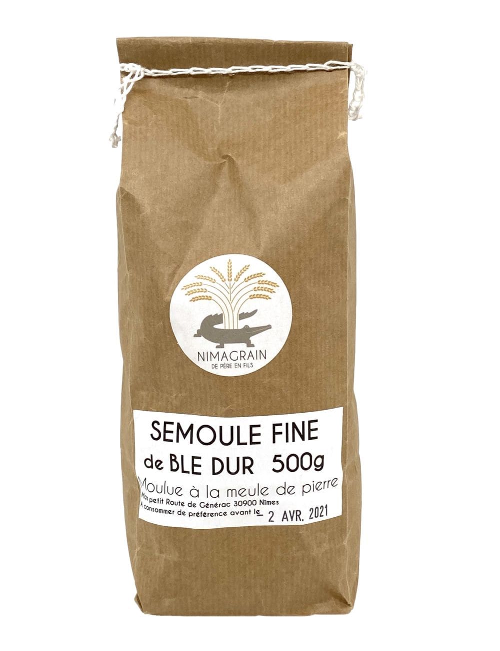 Semoule fin de blé dur 500g | Mas des agriculteurs