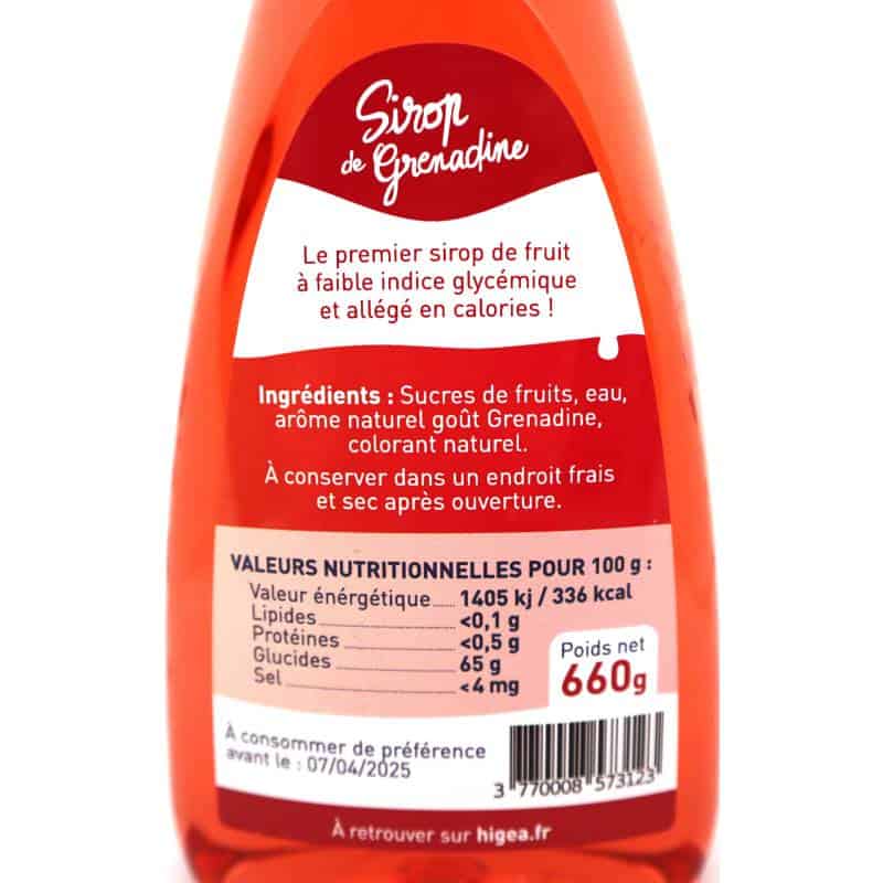 Sirop de grenadine 660g | Mas des agriculteurs